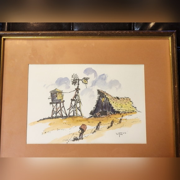 Art | William Zivic Original Western Painting Broken Down Ranch Barn ...
